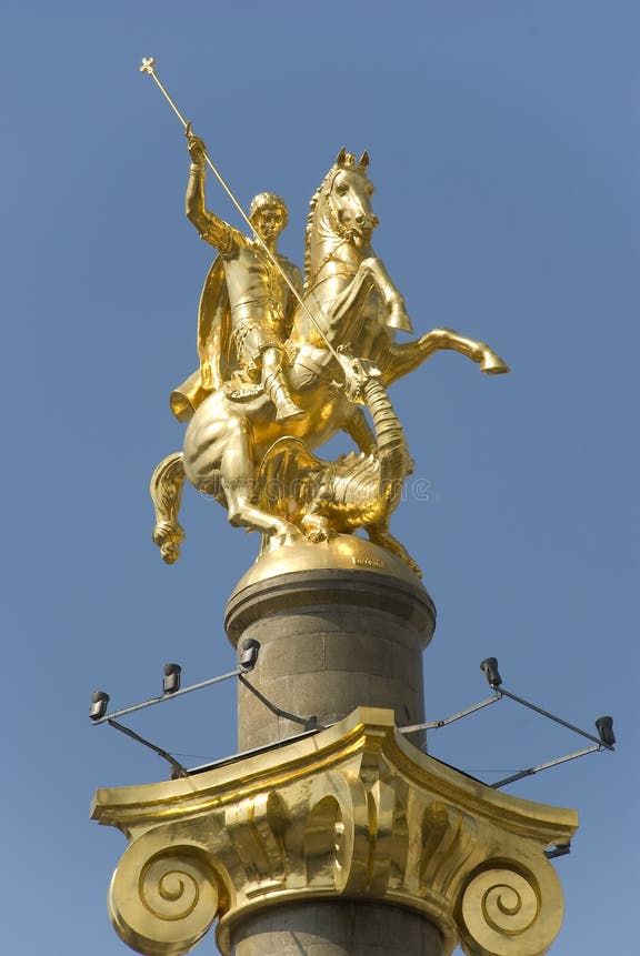 St. George monument stock image. Image of grusia, gold - 10907923