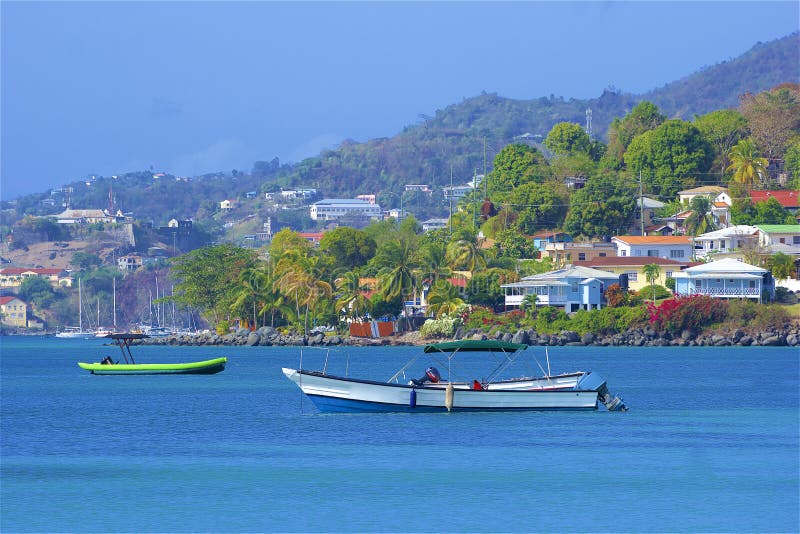 Panorama of Grenada, Caribbean Editorial Stock Image - Image of clear ...