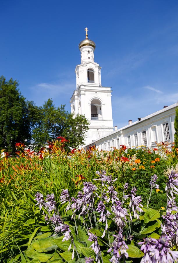 St. George S Monastery in Novgorod, Russia Stock Photo - Image of ...