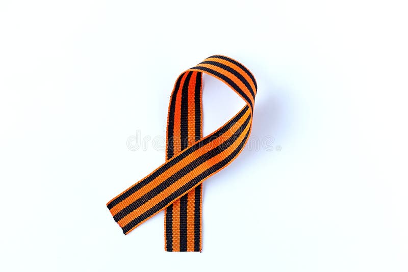 St. George`s Ribbon Loop Isolated on White Background Stock Image ...