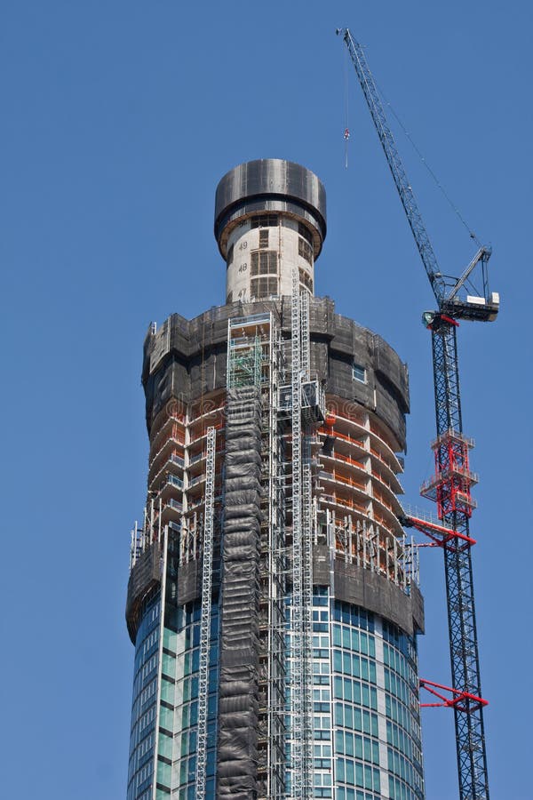 St George Wharf Tower Under Construction Stock Image - Image of ...