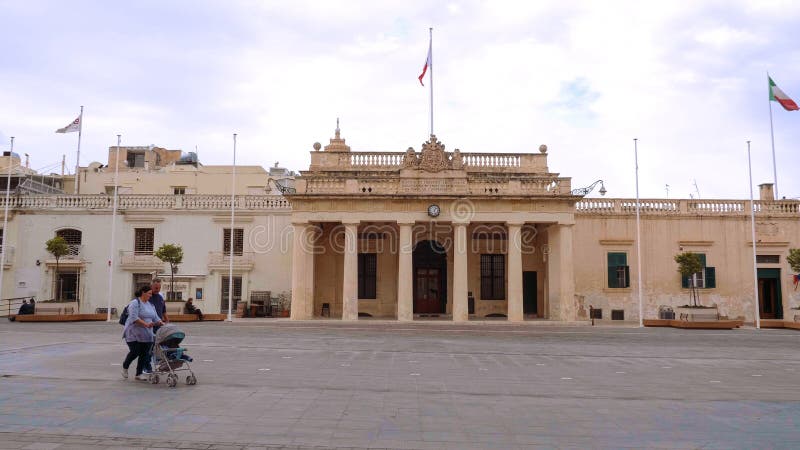 St Georges Square in Valletta Malta - MALTA, MALTA - MARCH 5, 2020 ...