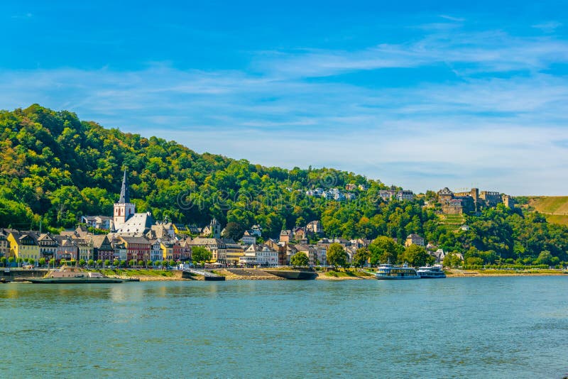 ST. GOAR, GERMANY, AUGUST 16, 2018: View of Riverside Promenade at St ...
