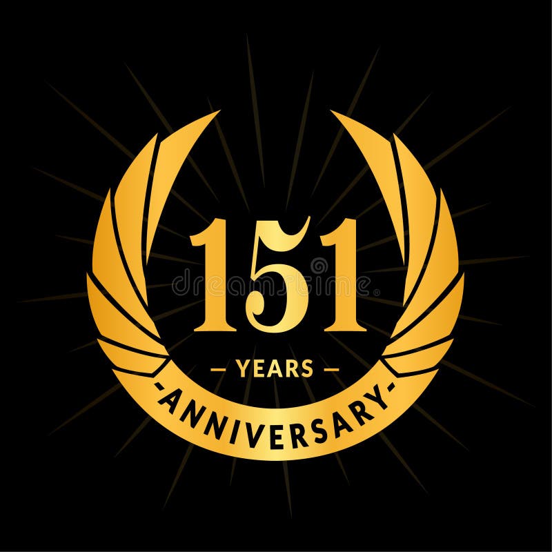 151 Years Anniversary Design Template. Elegant Anniversary Logo Design ...