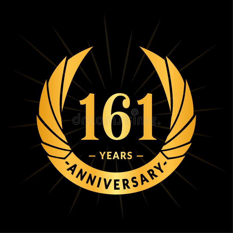 161 Years Anniversary Design Template. Elegant Anniversary Logo Design ...