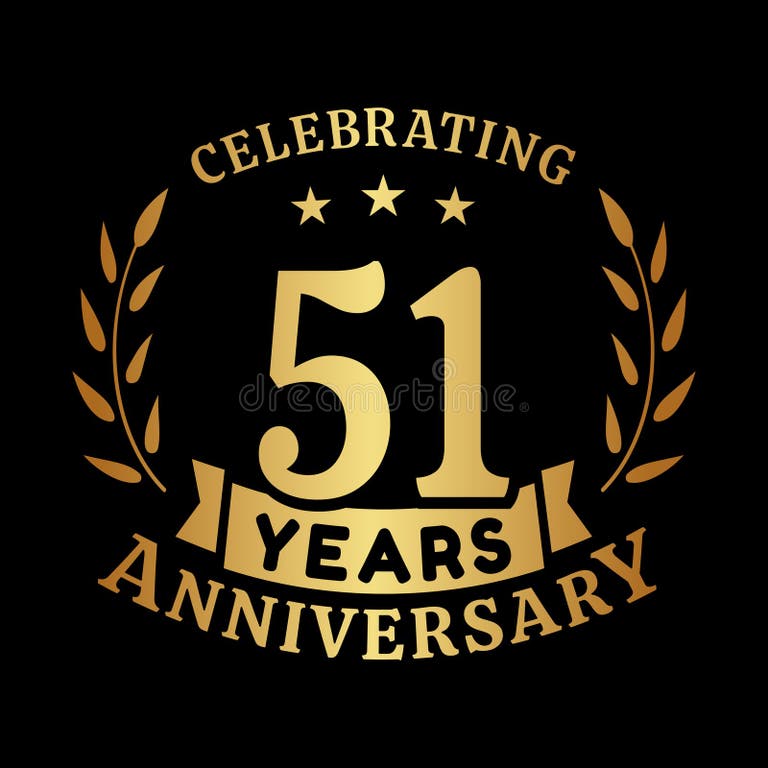 51 Years Anniversary Celebration Logotype. 51st Anniversary Logo ...