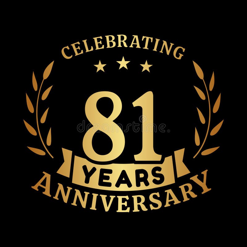 81 Years Anniversary Celebration Logotype. 81st Anniversary Logo ...
