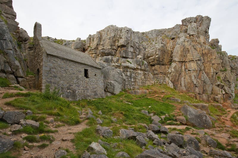 The Tiny Hermit Cell in the Cliffs Stock Image - Image of destination ...
