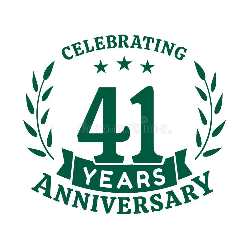 41 Years Anniversary Celebration Logotype. 41st Anniversary Logo ...