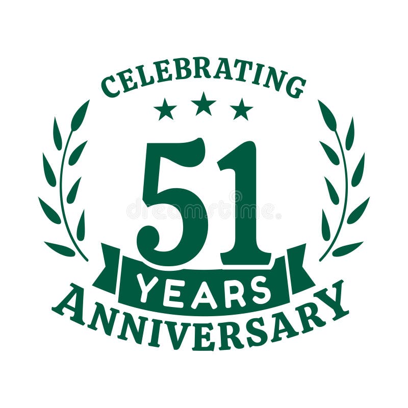 51 Years Anniversary Celebration Logotype. 51st Anniversary Logo ...