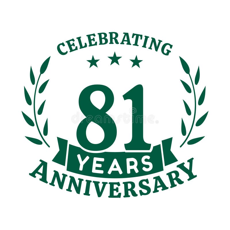 81 Years Anniversary Celebration Logotype. 81st Anniversary Logo ...