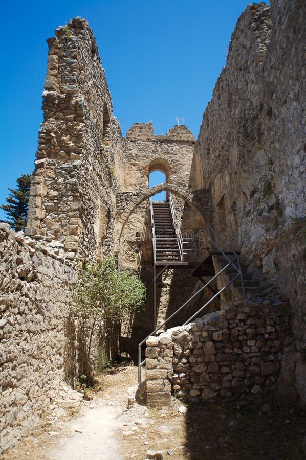 St. Hilarion stock photo. Image of stonework, ruin, summer - 13810096