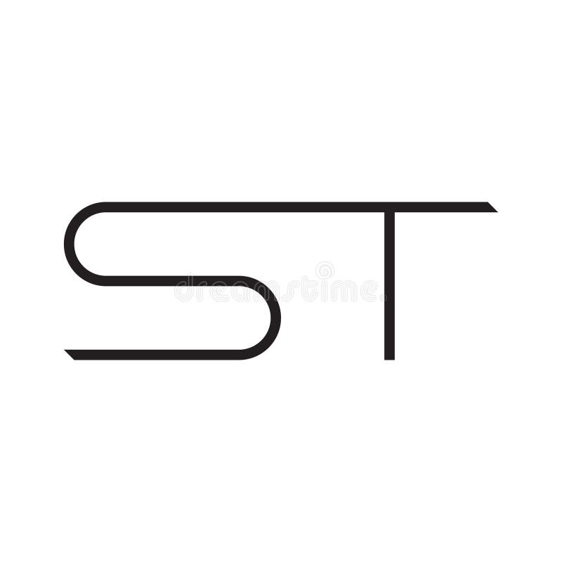 St Initial Letter Vector Logo Icon Stock Vector - Illustration of ...