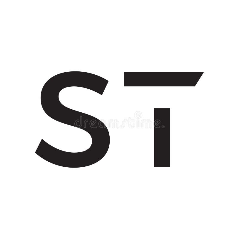 St Initial Letter Vector Logo Icon Stock Vector - Illustration of ...