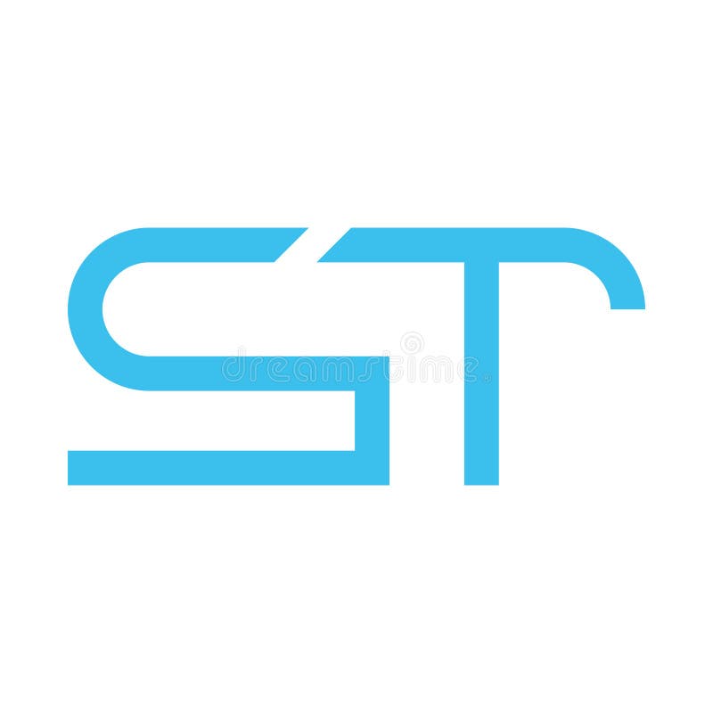 St Initial Letter Vector Logo Icon Stock Vector - Illustration of ...