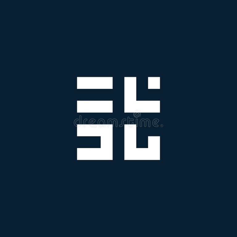 ST Initial Monogram Logo with Geometric Style Stock Vector ...