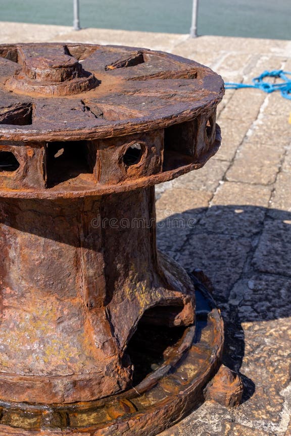 Old Rusty Windlass Capstan at St Ives, Cornwall on May 13, 2021 Stock ...