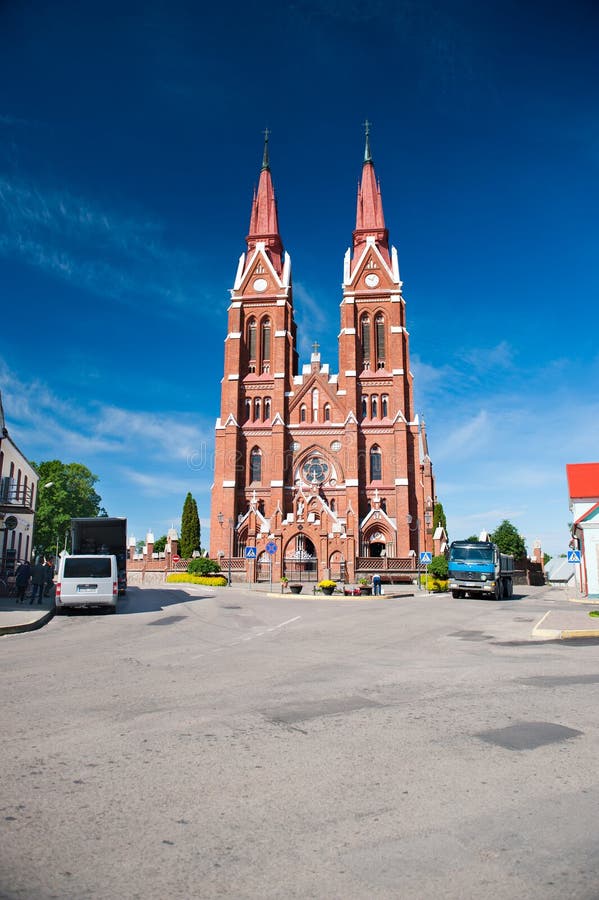 St. Jacob Catholic Church in Sveksna, Lithuania Editorial Image - Image ...