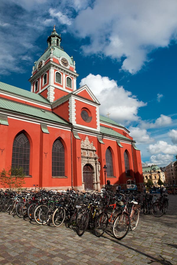 St. Jacob Church editorial stock image. Image of bicycles - 27307374