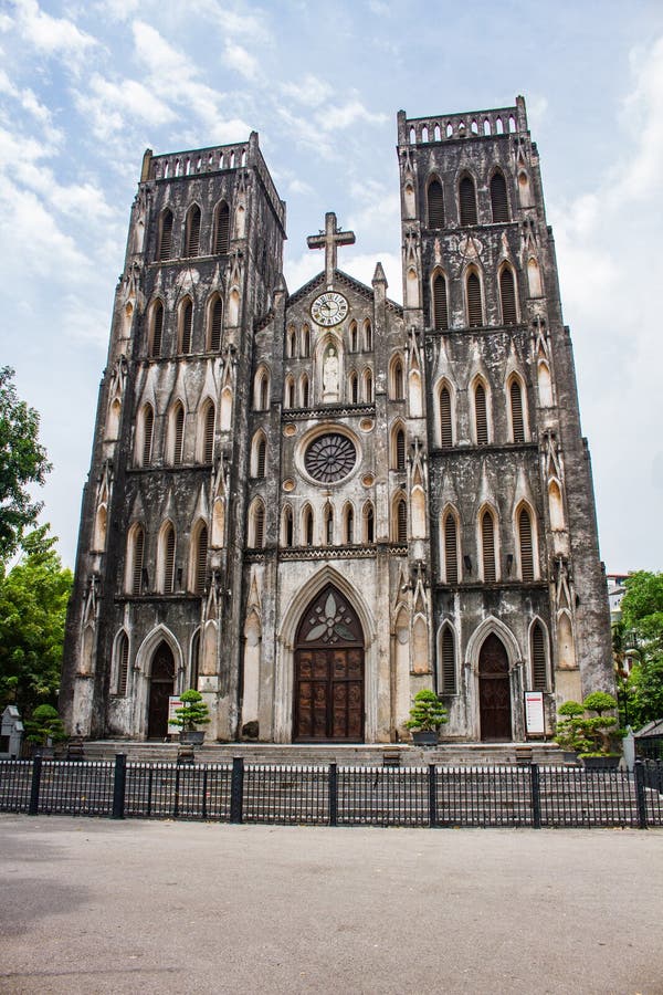 St. Joseph`s Cathedral is a Church on Nha Tho Church Street in the Hoan ... St. Joseph`s Cathedral is a Church on Nha Tho Church Street in the Hoan ...