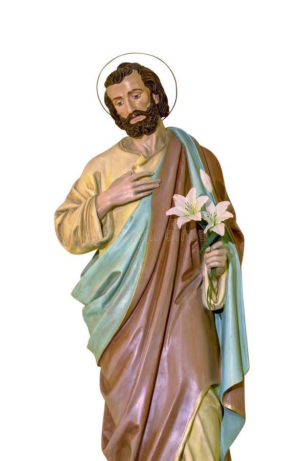 St Joseph statue isolated stock photo. Image of sculpture - 106242482