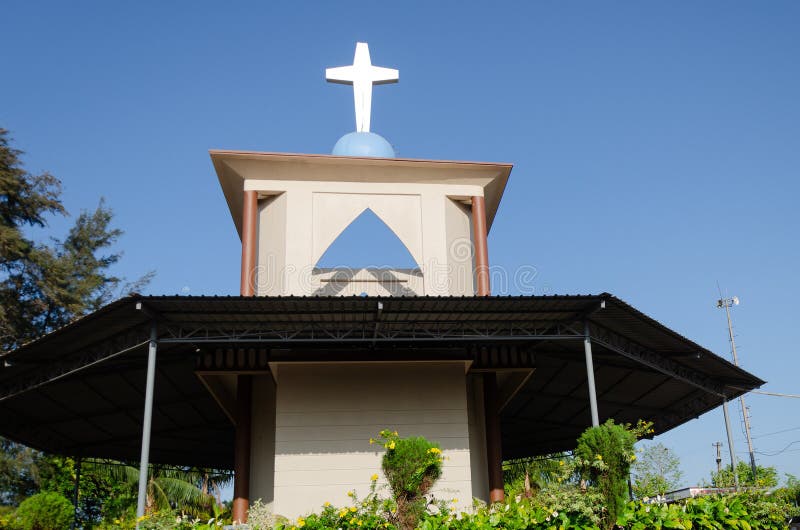 St. Joseph Vaz Shrine, Mudipu Stock Photo - Image of mangalore, cross ...