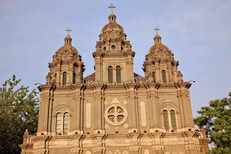 St Joseph Wangfujing Cathedral Beijing Stock Photo - Image of baroque ...