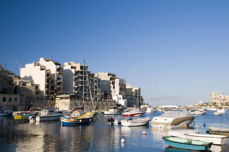 St. Julian S Malta Overdevelopment Stock Photo - Image of hotel, dock ...