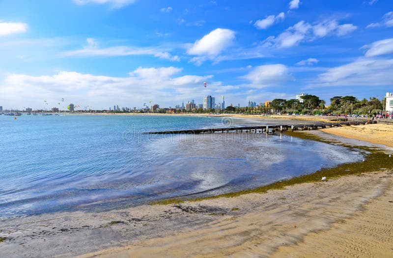St Kilda Beach in Melbourne, Australia Stock Photo - Image of paradise ...