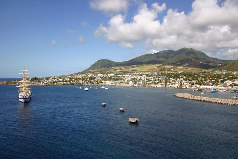 Panoramic Basseterre St Kitts (Nevis)capital City Stock Image - Image ...