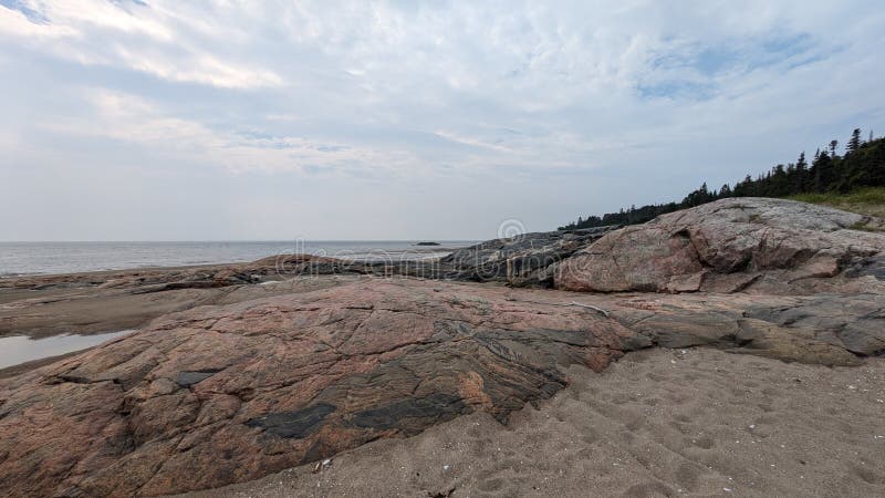 St Lawrence River Shore in Forestville, Quebec Editorial Image - Image ...