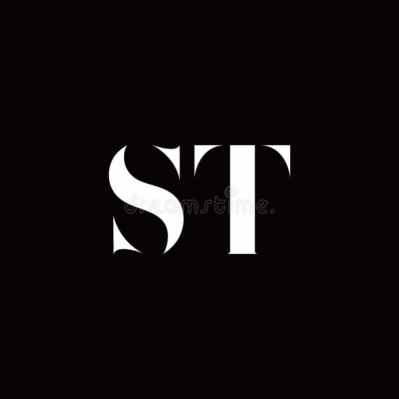 ST Logo Letter Initial Logo Designs Template Stock Vector ...