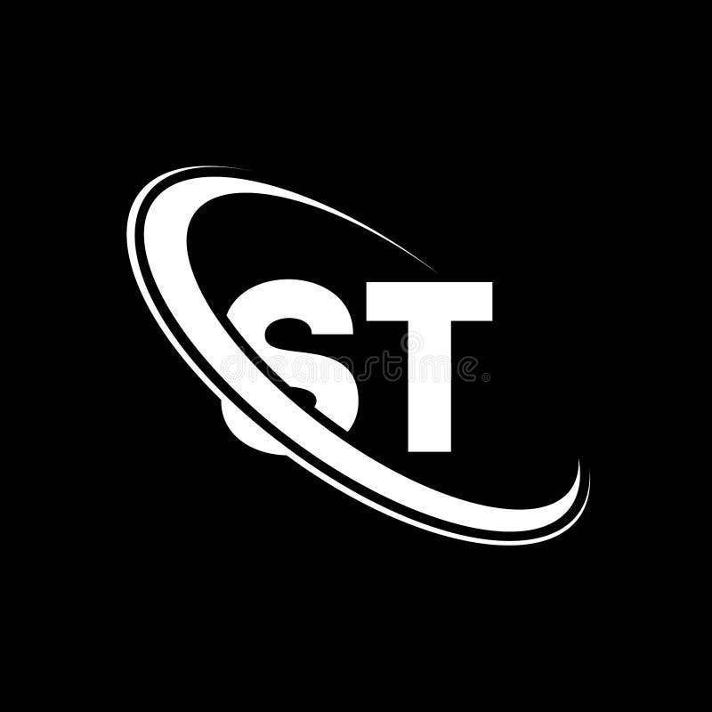 ST Logo. S T Design. White ST Letter. ST/S T Letter Logo Design Stock ...