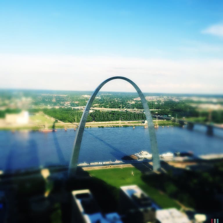 St. Louis Arch with shadow stock photo. Image of shadow - 55207120