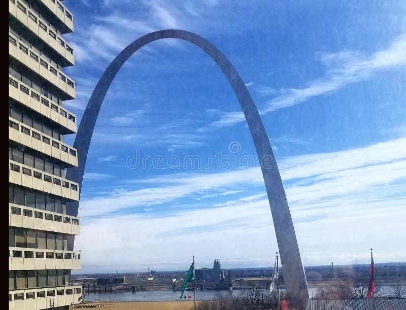 St. Louis Arch from top stock photo. Image of travel - 160170106