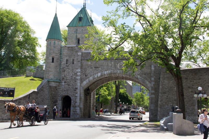 St Louis Gate editorial stock photo. Image of quebec - 58846288