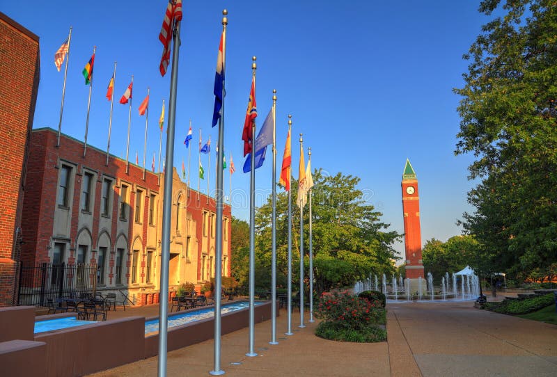 St. Louis University stock image. Image of clock, park - 98371423