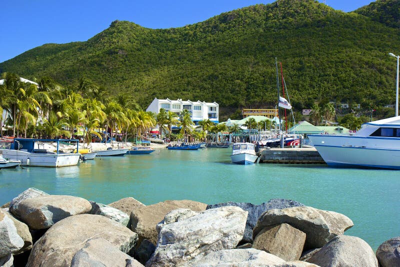 St Maarten, Puerto Privado, Del Caribe Imagen de archivo editorial ...