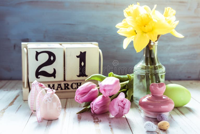 21st March First Day of Spring Stock Image - Image of calendar ...
