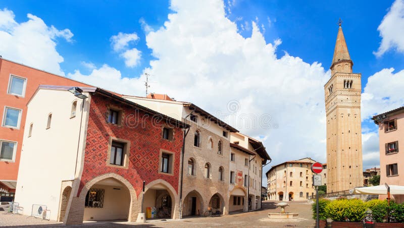 St. Marco Square, Pordenone Stock Photo - Image of architecture ...
