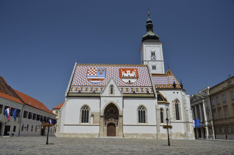 St. Mark Church, Zagreb 5 stock photo. Image of lovely - 40372390