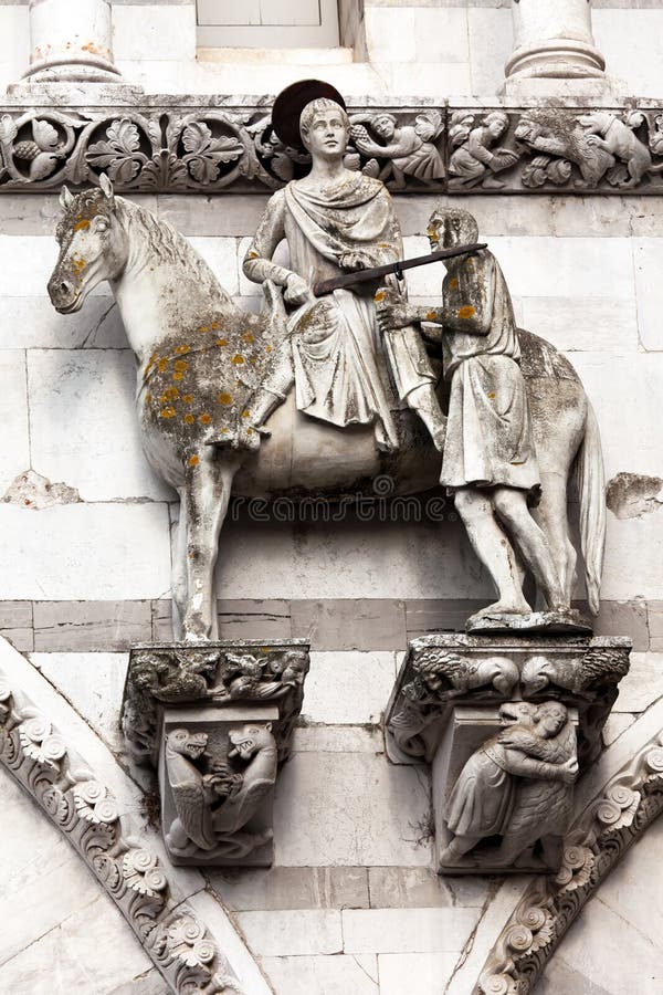 St. Martin on horseback stock photo. Image of lucca, monument - 26834594