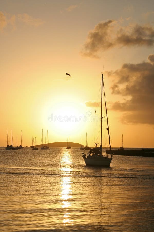 Sunset in St. Maarten stock photo. Image of maarten, sunset - 8262132