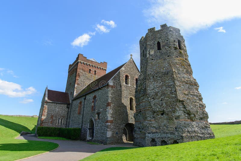 Castle on the Hill Above Dover, United Kingdom (UK) Stock Image - Image ...