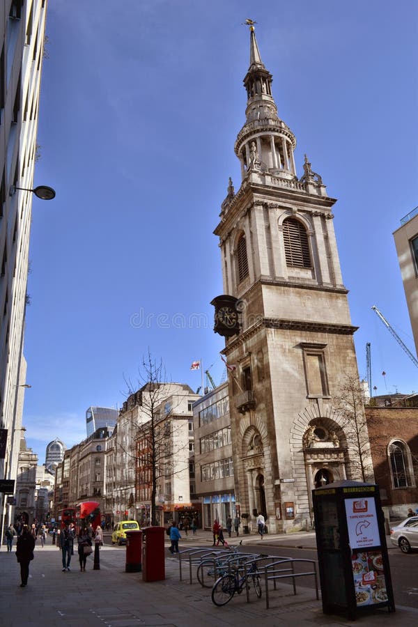 St.Mary-Le-Bow Cheapside London Editorial Stock Photo - Image of wren ...