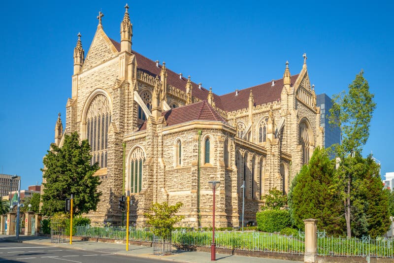 St Marys Cathedral in Perth, Western Australia Stock Photo - Image of ...