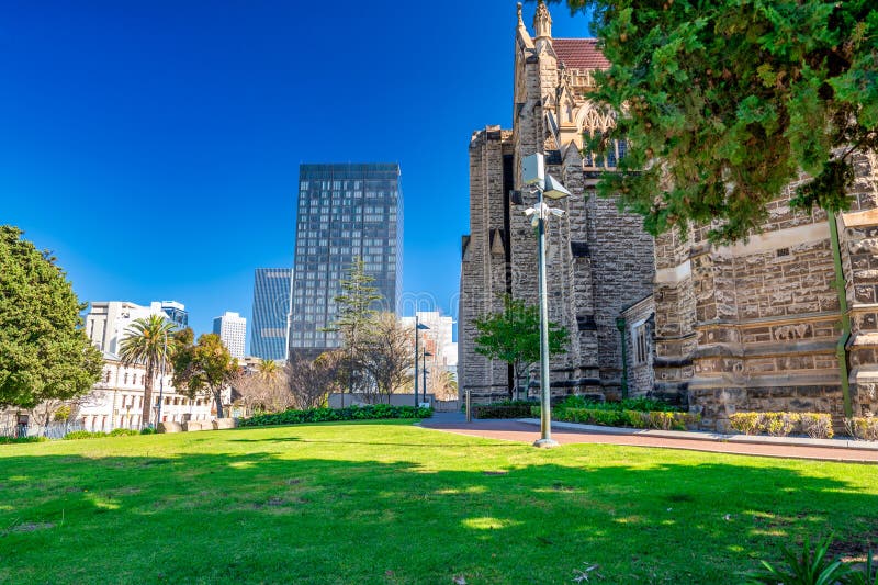 St Mary S Cathedral on a Sunny Day, Perth Stock Image - Image of ...