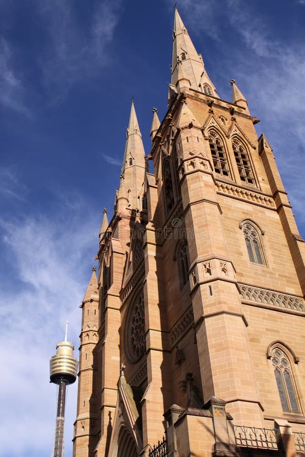 St. Mary S Cathedral. Sydney Stock Photo - Image of gardens, attraction ...