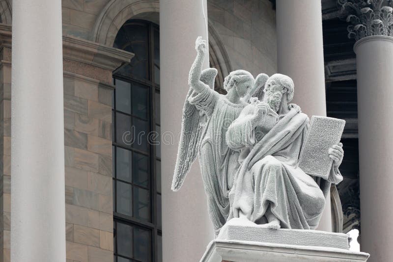 St. Matthew with an angel stock photo. Image of religion - 22748468