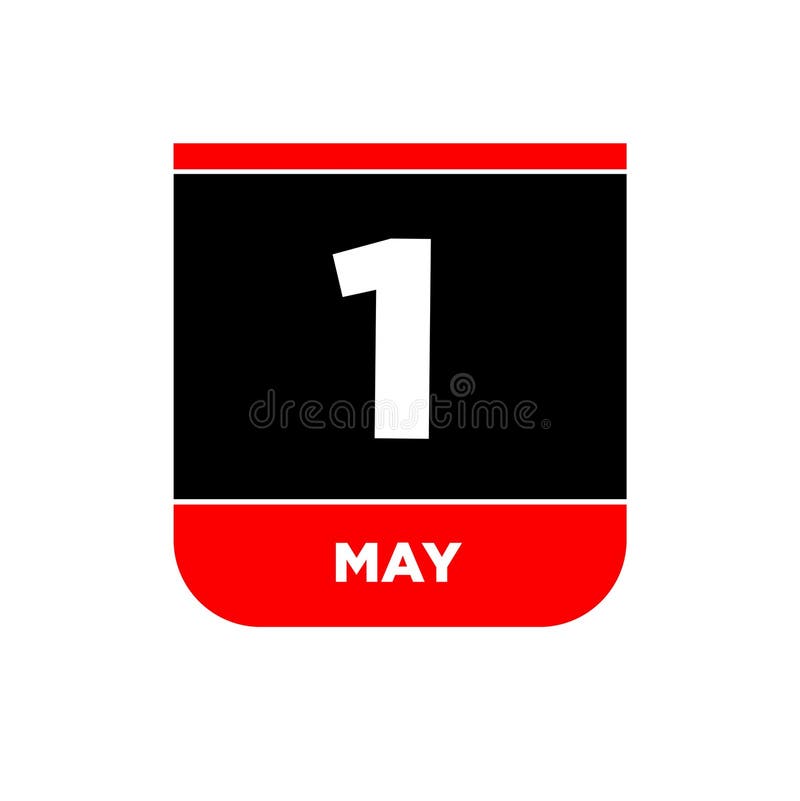 1st May Calendar Vector Page. 1 May Icon Stock Vector - Illustration of ...
